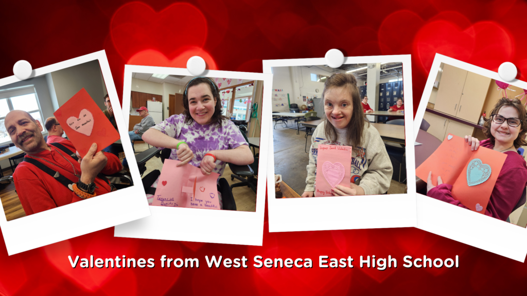 Students from West Seneca East High School make valentines for sasi | SASi